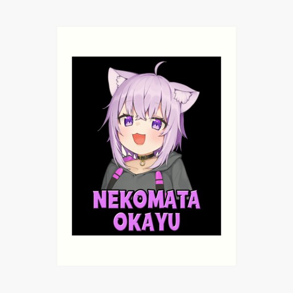 "Graphic Love Hololive Streamer Nekomata Okayu" Art Print by ...