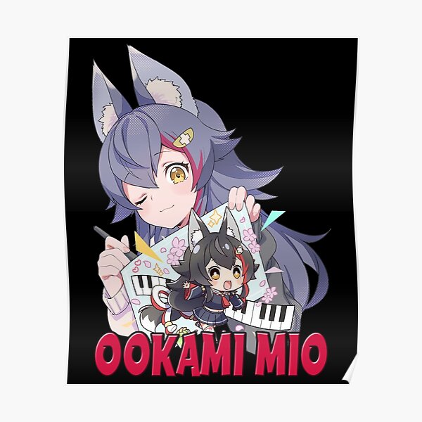 "Graphic Love Hololive Streamer Ookami Mio" Poster for Sale by ...