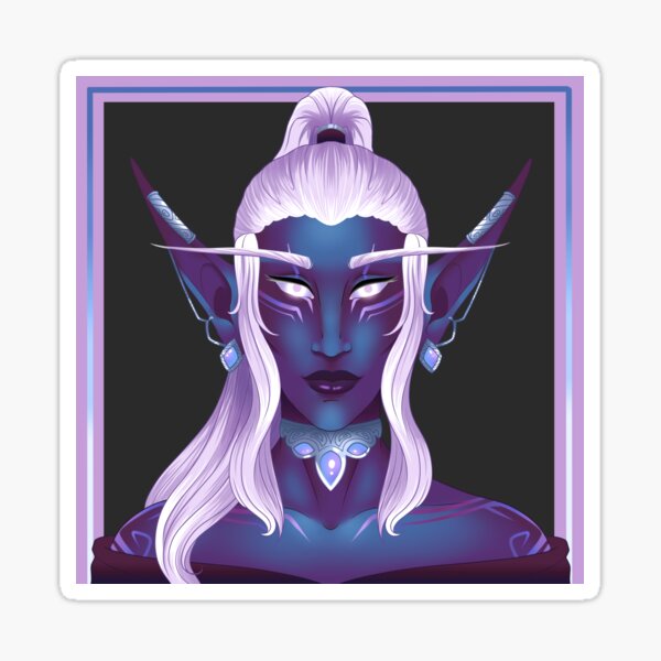 Prints | Nightborne elf Nightborne Pin-Up Print handmade gold foil ...