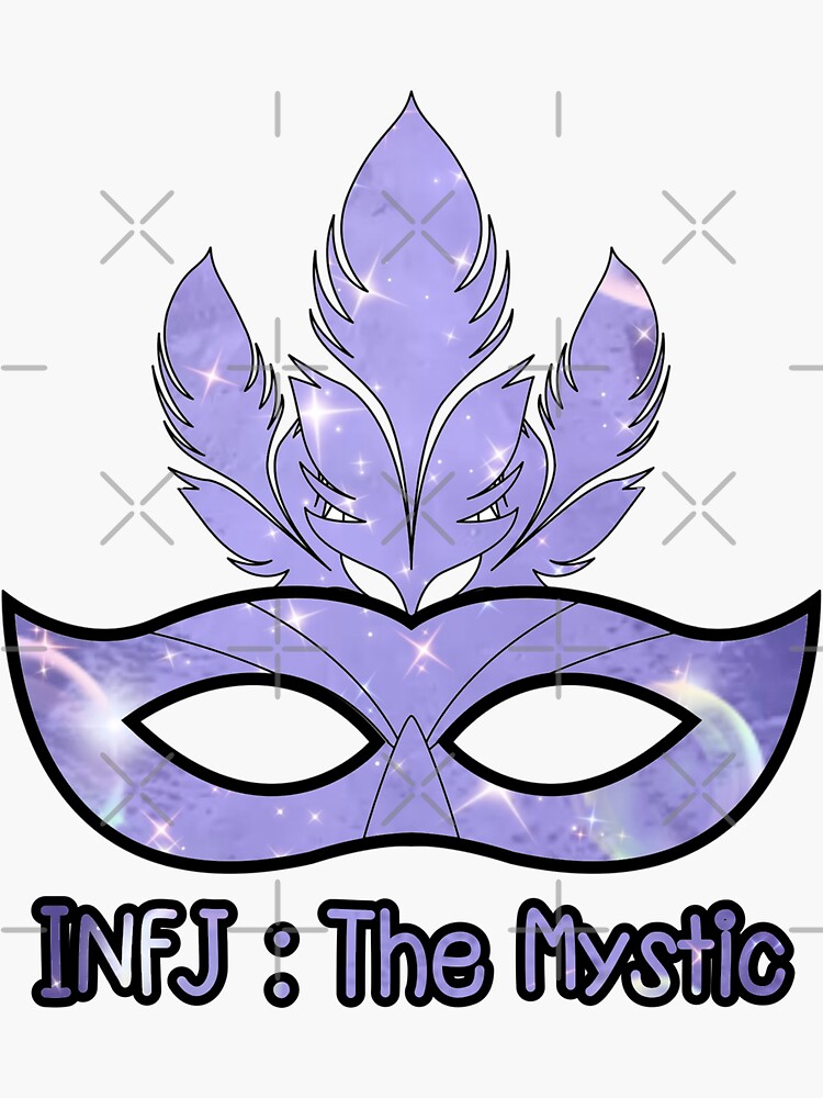 "INFJ The Mystic Mask" Sticker for Sale by infjthailand | Redbubble