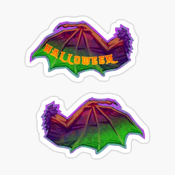 "Halloween Bat Wing Pack" Sticker by RHokeArt | Redbubble