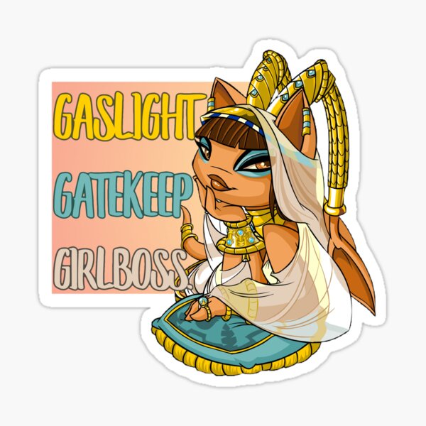 "Amira Neopets Gaslight Gatekeep Girlboss " Sticker for Sale by ...