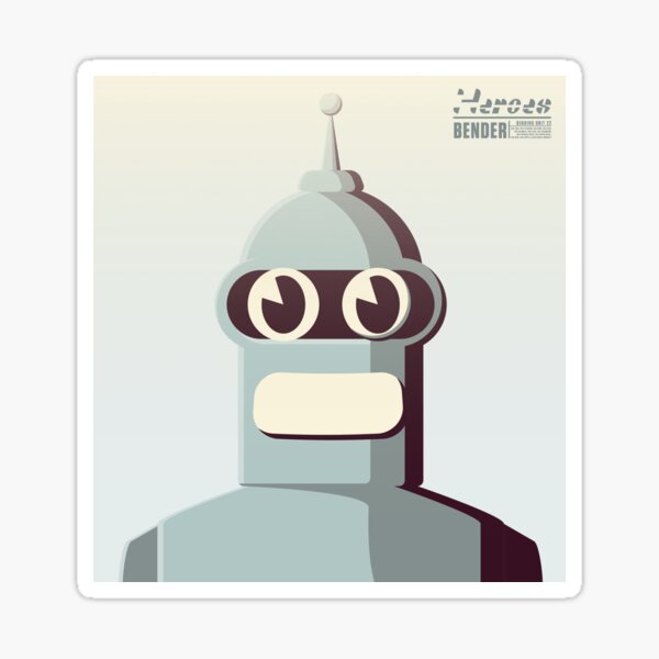 "Bender" Sticker for Sale by etcstudios | Redbubble