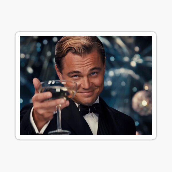 "Leonardo Dicaprio Great Gatsby Sticker" Sticker for Sale by rufinick ...