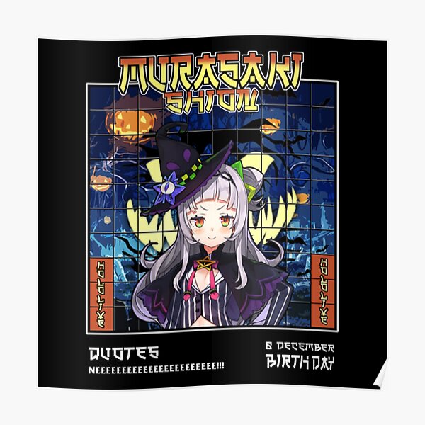 "Hololivezz Murasaki Shion" Poster for Sale by minniepull | Redbubble