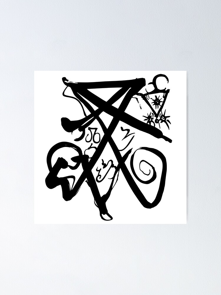 "Lucifer Calligraphy 1" Poster for Sale by DiscoManiac | Redbubble