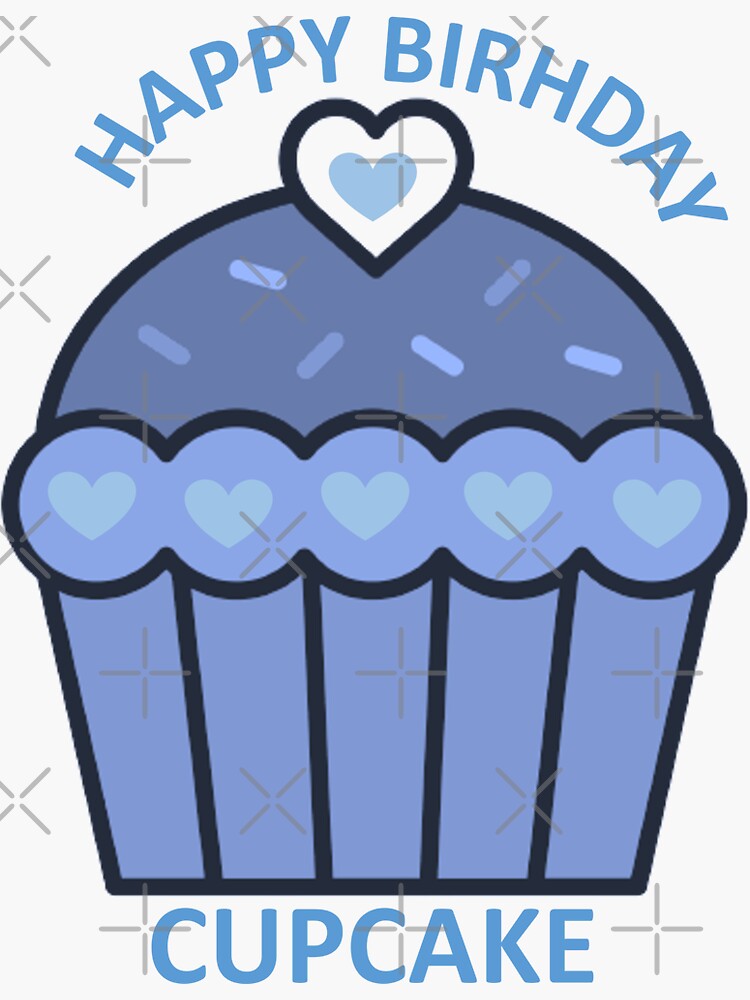 "Happy Birthday Cupcake" Sticker by FaneelaBi | Redbubble