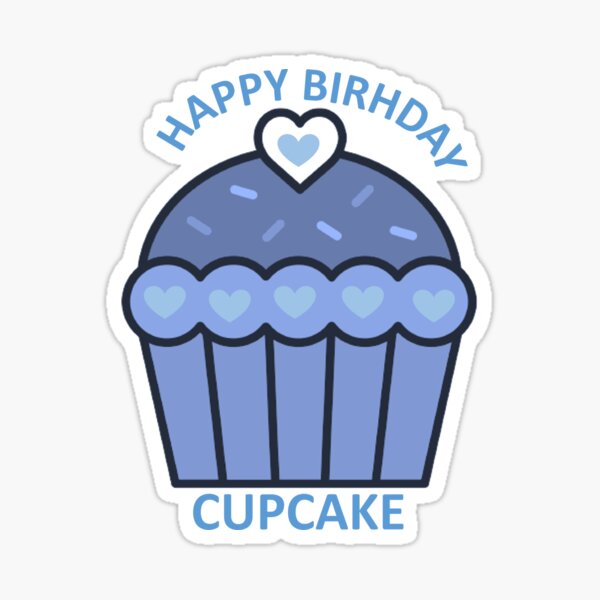 "Happy Birthday Cupcake" Sticker by FaneelaBi | Redbubble