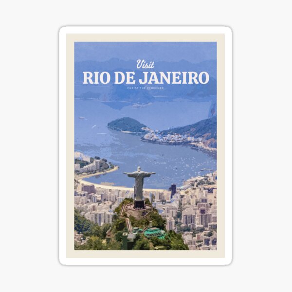 "Visit Rio De Janeiro " Sticker for Sale by CallumGardiner | Redbubble