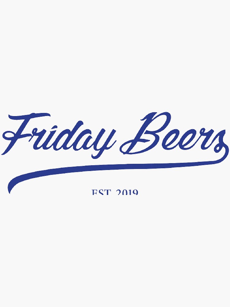 "Friday Beers Sticker" Sticker for Sale by gininfa6 | Redbubble