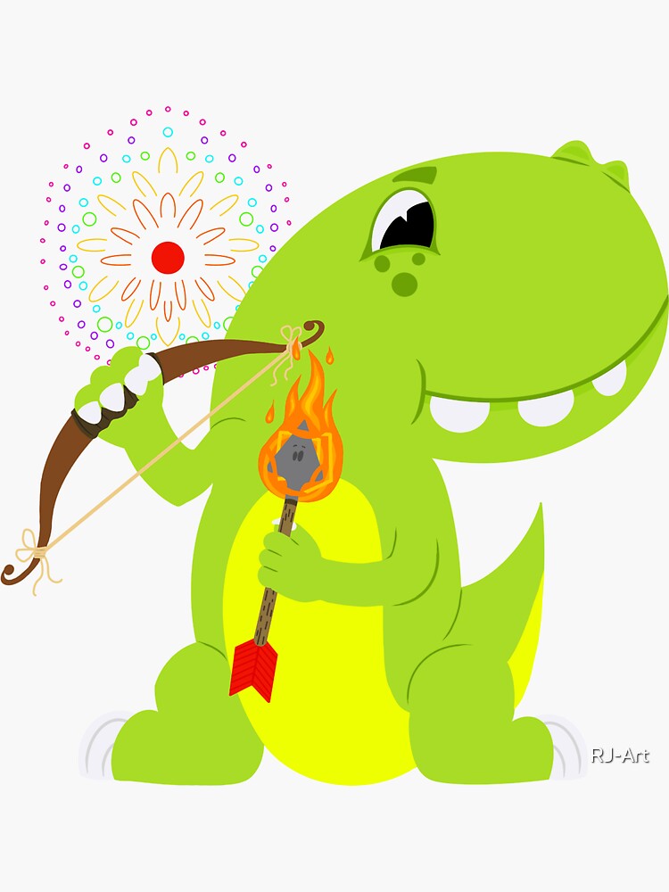 "Cute Sagittarius Zodiac Sign Astrology T-Rex Dinosaur" Sticker for ...