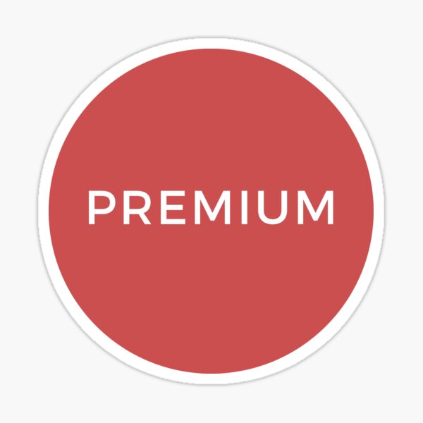 "New Red Round Premium Logo" Sticker for Sale by martinus123 | Redbubble