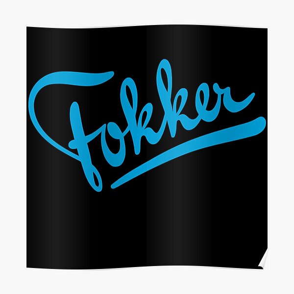 "Fokker Logo" Poster for Sale by Anjgmantep | Redbubble