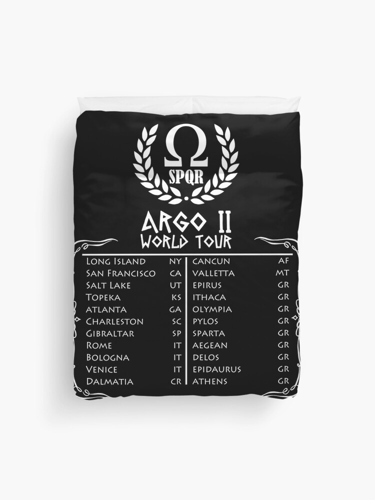 "Argo II World Tour" Duvet Cover for Sale by Emma1706 | Redbubble