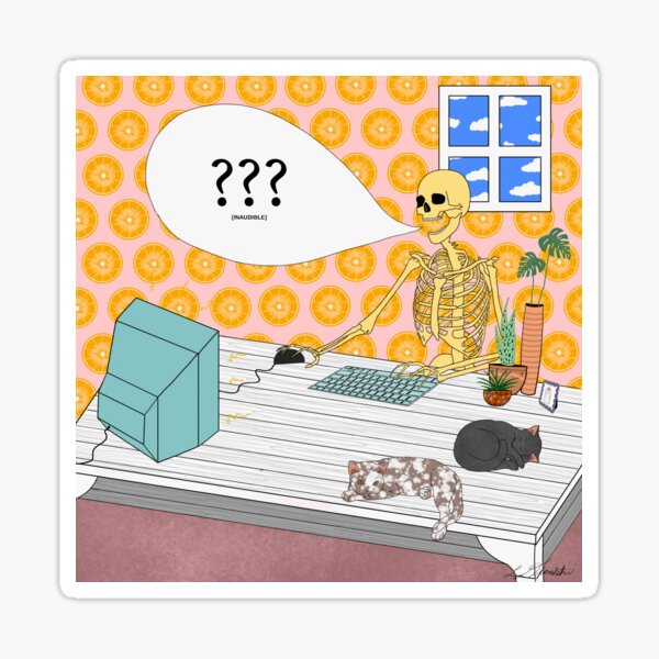 "INAUDIBLE" Sticker for Sale by artylynds | Redbubble