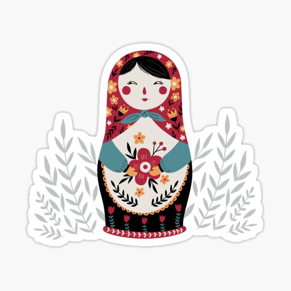 "Matryoshka Russian Nesting Doll" Sticker for Sale by IrinaOstapenko ...