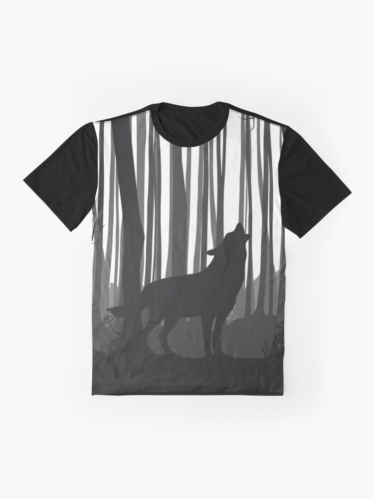 "Wolf Howling In Forest" T-shirt for Sale by bitsnbobs | Redbubble ...