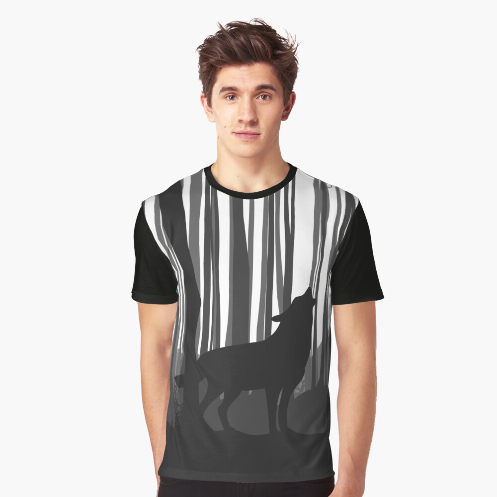 "Wolf Howling In Forest" T-shirt for Sale by bitsnbobs | Redbubble ...