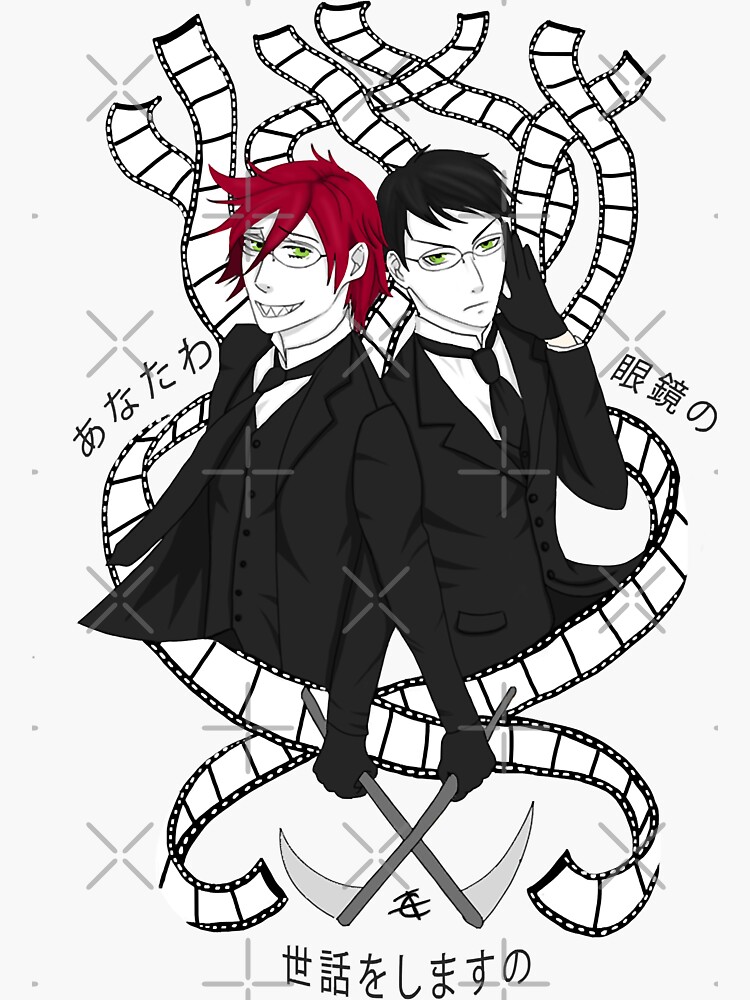 "Grell and sebastian sword" Sticker for Sale by FioreJoshua | Redbubble