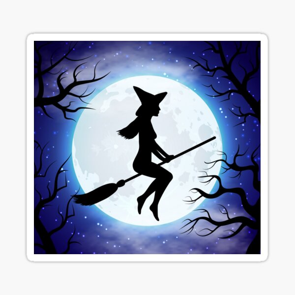 "Halloween Night Witch" Sticker for Sale by Armandala | Redbubble
