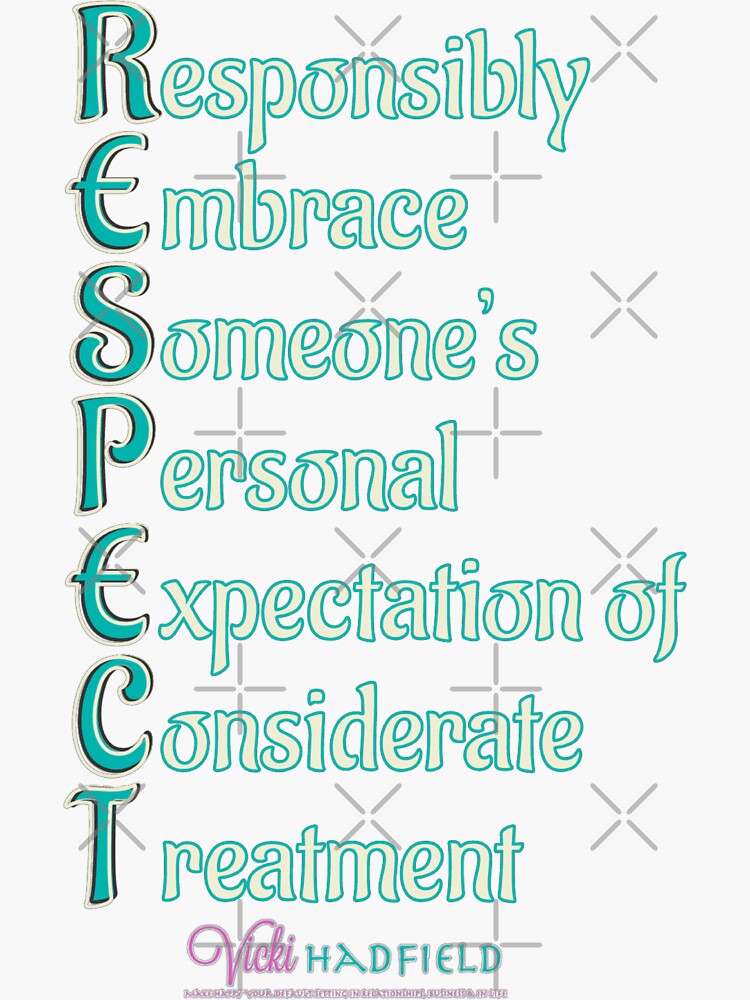 "RESPECT acronym : #ResurrectRespect Quote - jade cream colours ~ Vicki ...