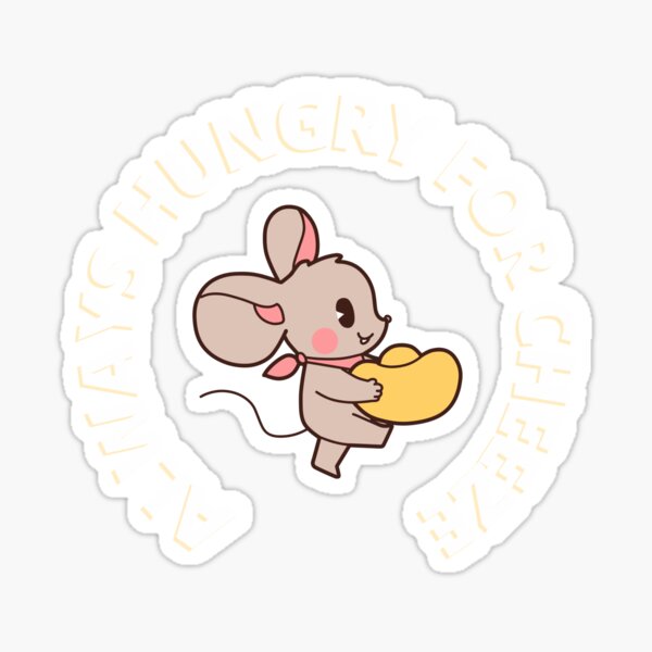"RAT HUNGRY FOR CHEESE ratatouille" Sticker for Sale by Sunday23 ...