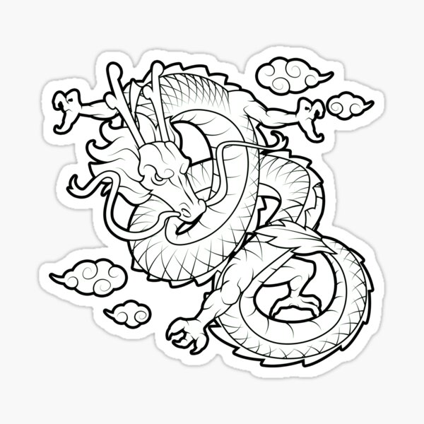 "White Dragon" Sticker for Sale by SoccaTamam | Redbubble