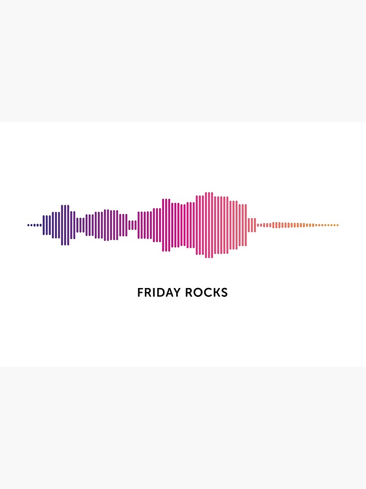 "Friday Rocks Sound Wave (Farbe auf Weiß)" Poster von STUDIO-72 | Redbubble