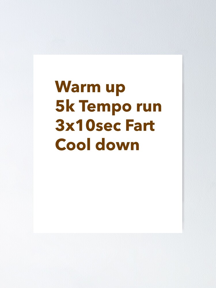 "Fart running" Poster for Sale by lach3 | Redbubble