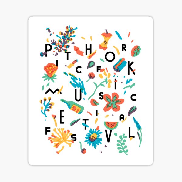 "Pitchfork Music Festival" Sticker by yosefanggoro | Redbubble