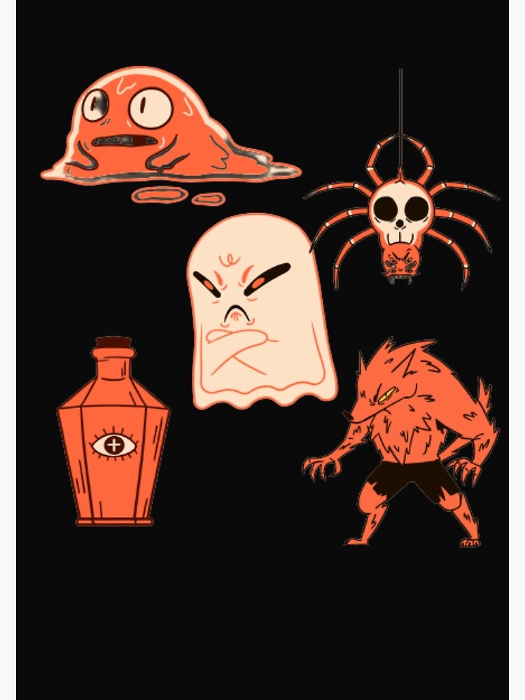 "scary ghost sticker for halloween sticker pack || halloween design ...