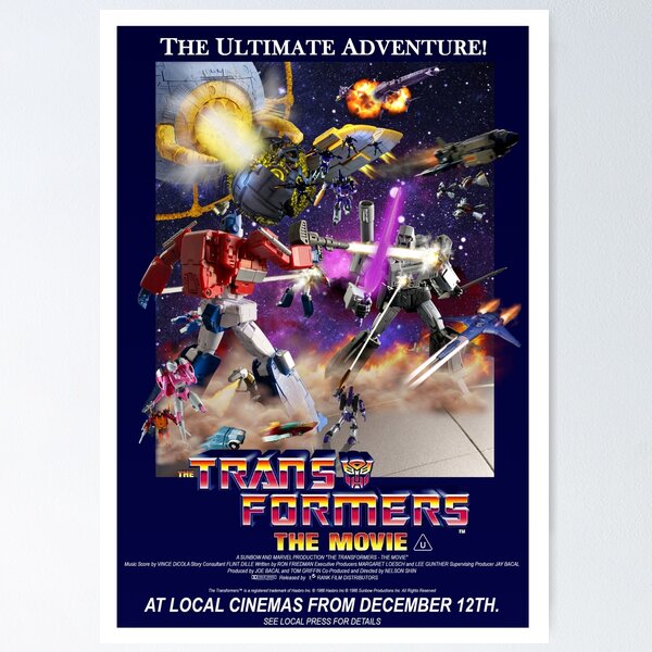 Transformers The Movie 1986 Poster Transformers Movie Wall Art For