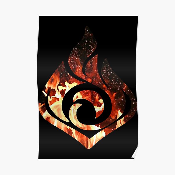 "Pyro Element Genshin Impact " Poster by stephaniealvar | Redbubble