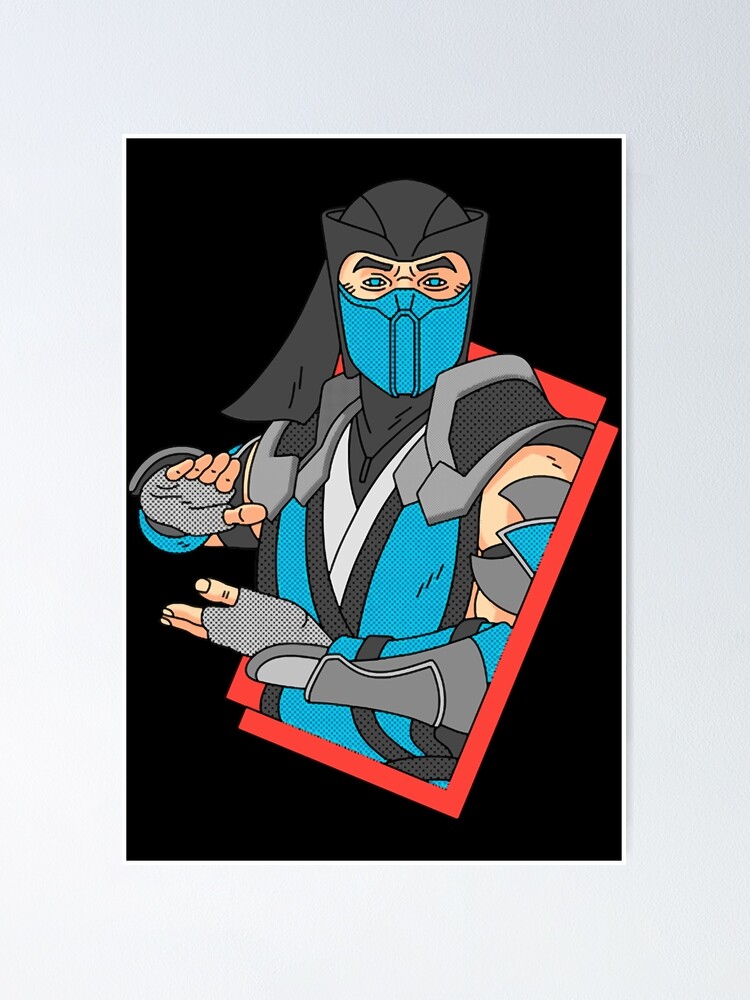 "Mortal Kombat - Sub Zero " Poster for Sale by stephaniealvar | Redbubble