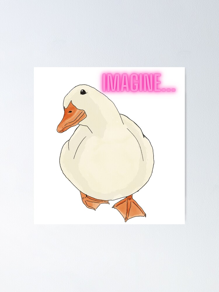 Poster « Cute Duck Imagine - Just Imagine - Adorable Duck », par ...