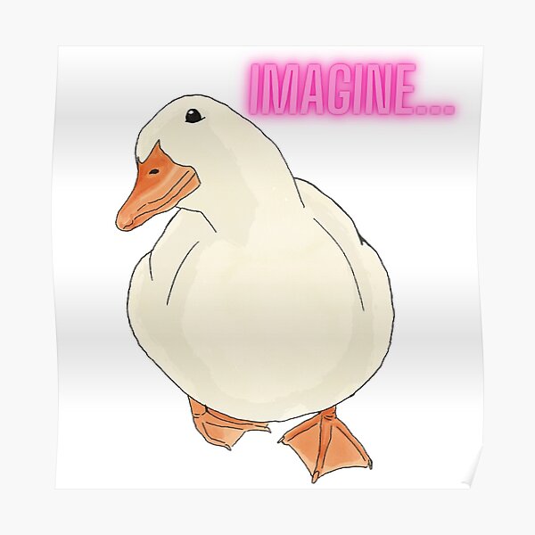 Poster « Cute Duck Imagine - Just Imagine - Adorable Duck », par ...