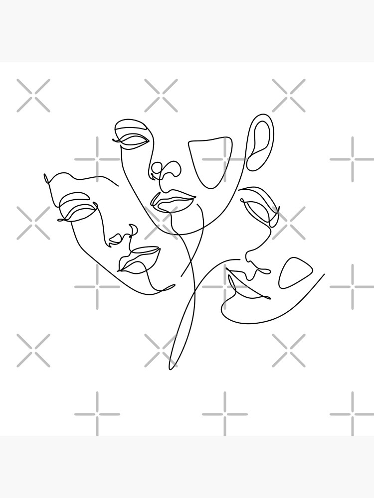 "Black Woman Portrait Line Drawing, Afro Woman, African American Woman ...