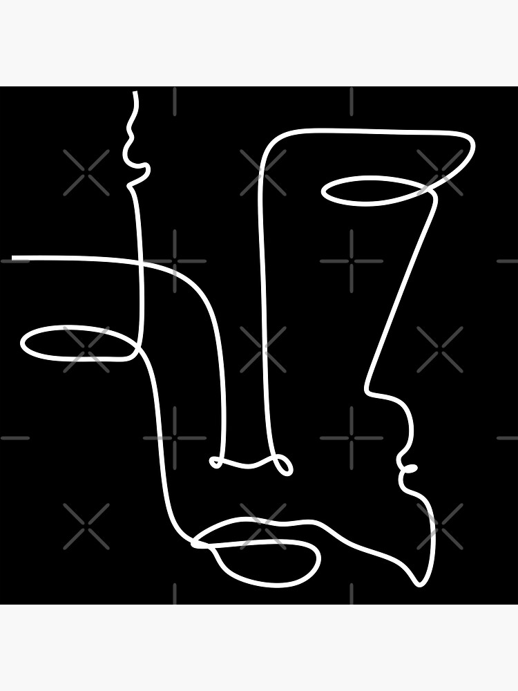 "Abstact line art face. Line drawing woman face. Single Line Face Art ...