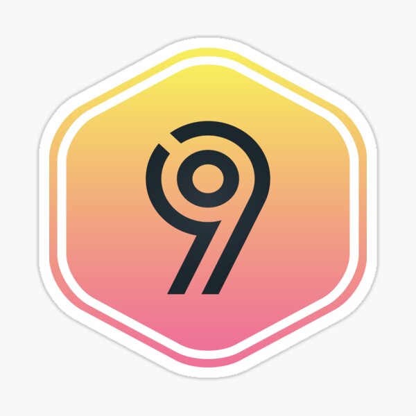 "9 Number" Sticker for Sale by AEGMEDIA | Redbubble