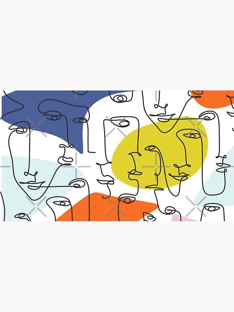 "Abstact line art face. Line drawing woman face. Single Line Face Art ...