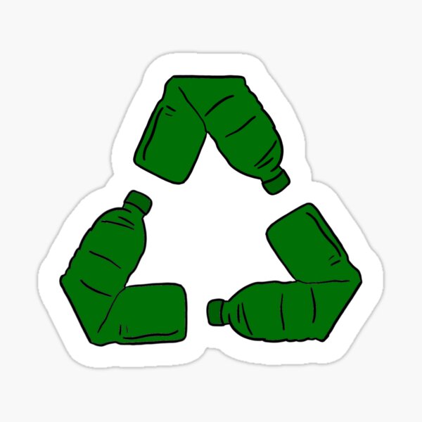"Recycle sign plastic bottle " Sticker for Sale by Karma12 | Redbubble