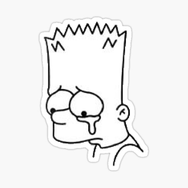 "Sad stiker " Sticker by IJs-art | Redbubble