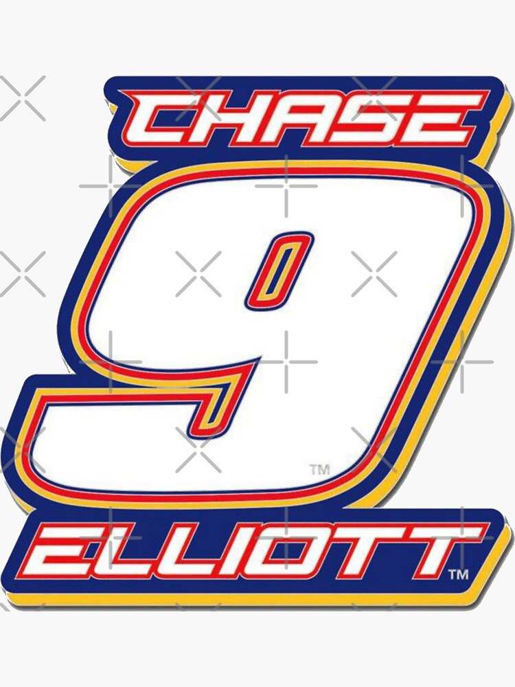 "Chase Elliot 9 NASCAR Logo" Sticker for Sale by cse313 | Redbubble