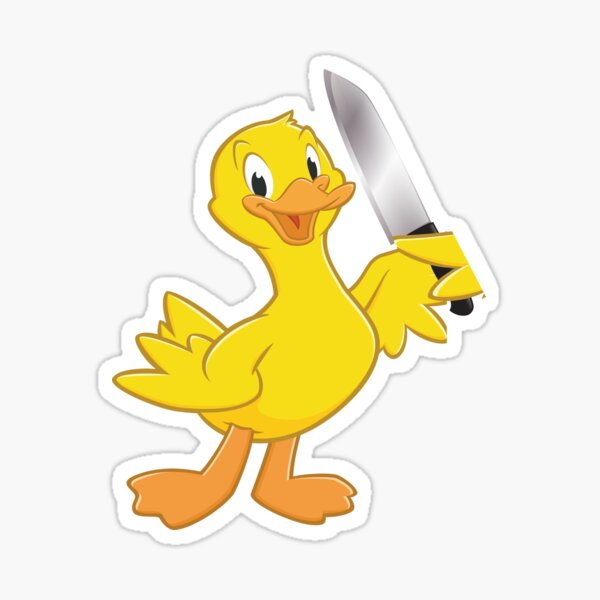 "Duck With Knife" Sticker for Sale by Ionway | Redbubble