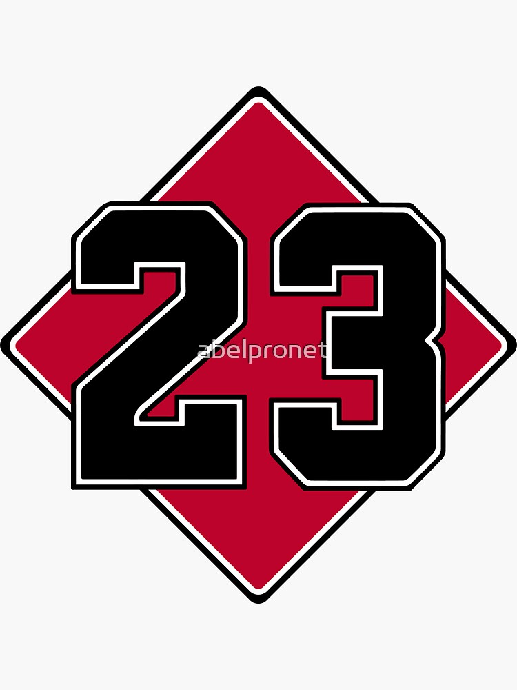"Iconic Number 23 V2" Sticker for Sale by abelpronet | Redbubble
