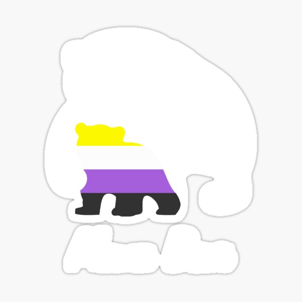 "Non Binary Mama Bear Non-Binary Bear" Sticker for Sale by insanius | Redbubble