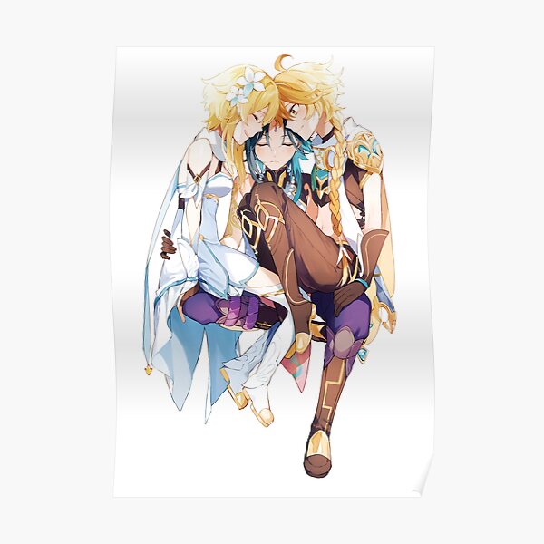 "Genshin Impact Traveler Aether " Poster by hildergard | Redbubble