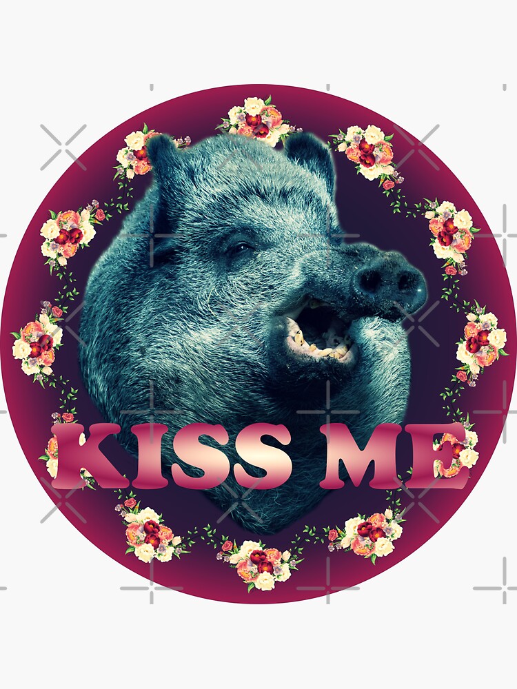 "Kiss Me" Sticker for Sale by ART-SUNRISE | Redbubble