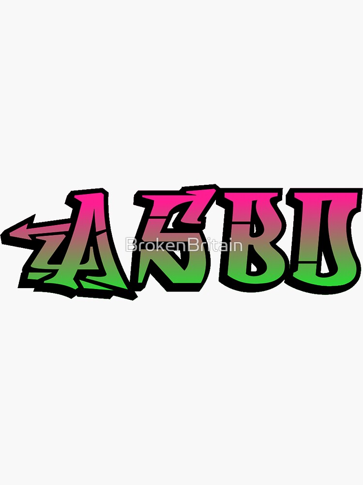 "ASBO - A way of life" Sticker for Sale by BrokenBritain | Redbubble