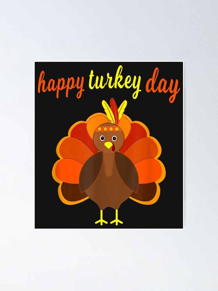 Póster «Acción de Gracias Pavo Feliz Día del Pavo Divertido Día de ...